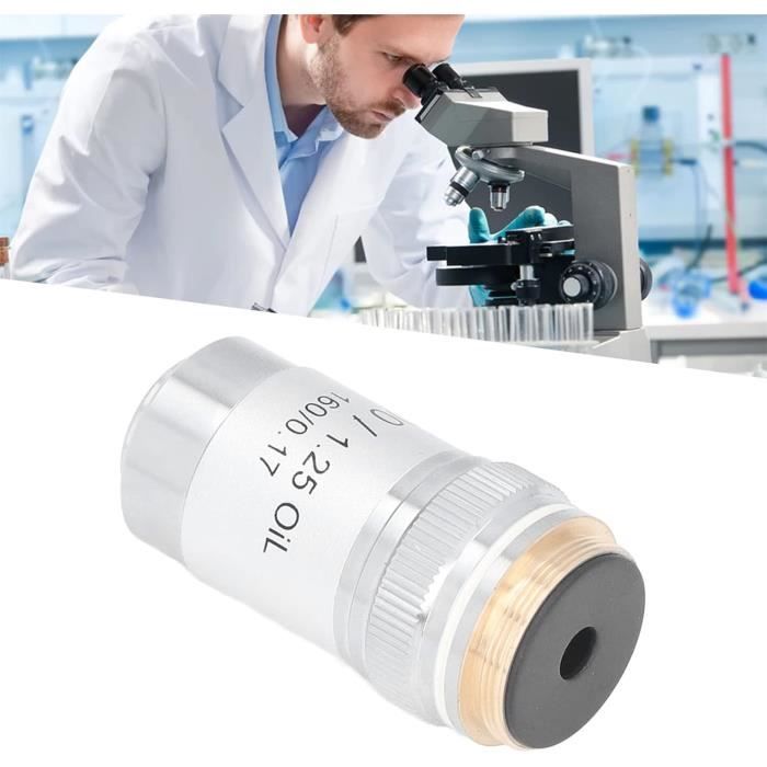 Objectif De Microscope Achromatique 100X Lentille De Microscope Haute ...