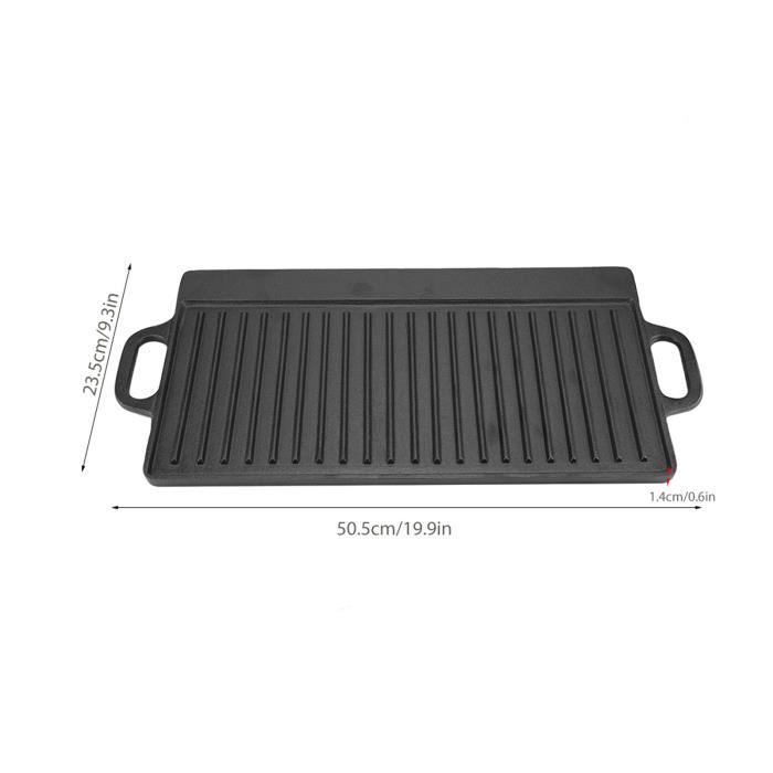 CHG Plaque de cuisson en fonte Plaque de cuisson antiadhésive en fonte ...