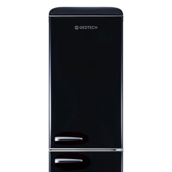 Réfrigérateur combiné vintage GEDTECH GCBV310BL - Noir - 310L - Classe ...