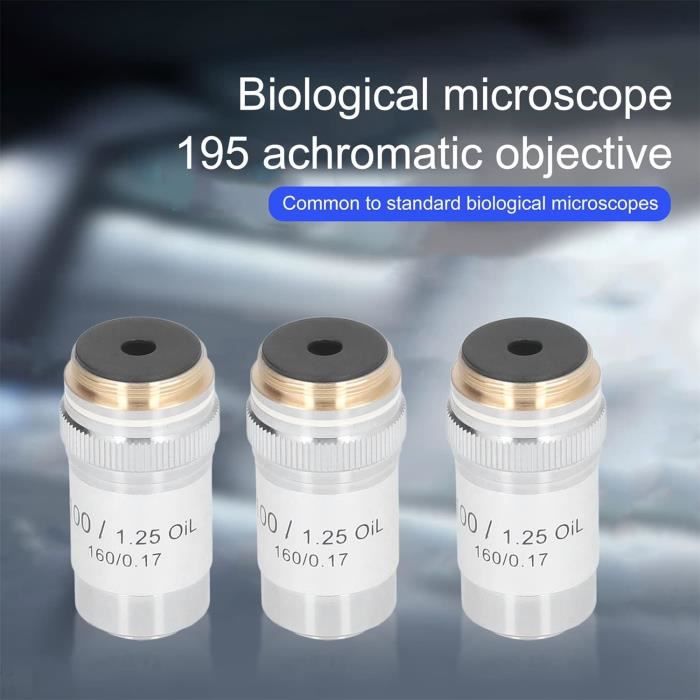 Objectif De Microscope Achromatique 100X Lentille De Microscope Haute ...