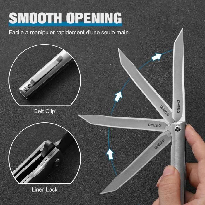Omesio Tanto Messer Klappmesser Einhandmesser sAngelmesser Einhand ...