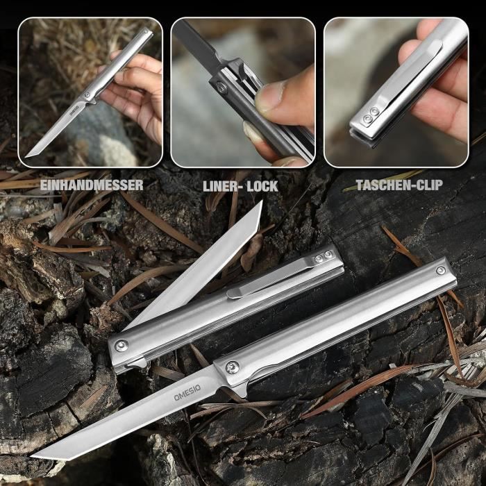 Omesio Tanto Messer Klappmesser Einhandmesser sAngelmesser Einhand ...