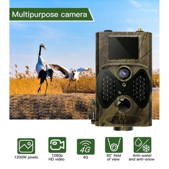 Caméra de Chasse Nocturne JEOBEST 1200P - Animaux Piege Photographique ...