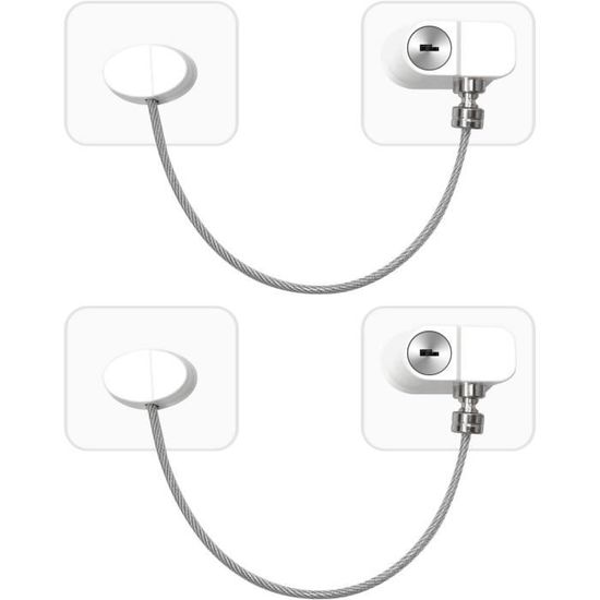 Lot De 2 Serrure Frigo Avec Code, Cadenas Frigo Pour Enfants, Adhésive Verrou De Réfrigérateur À ...