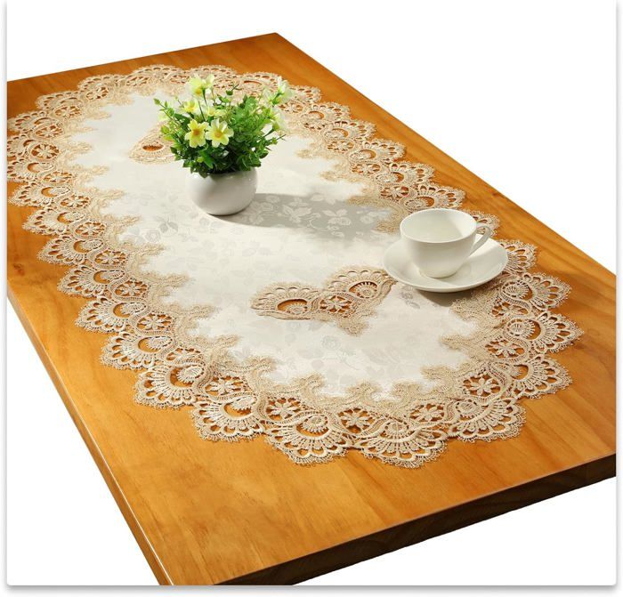 Dentelle Chemin De Table Ovale Nappe Brodée Dentelle Napperons ...