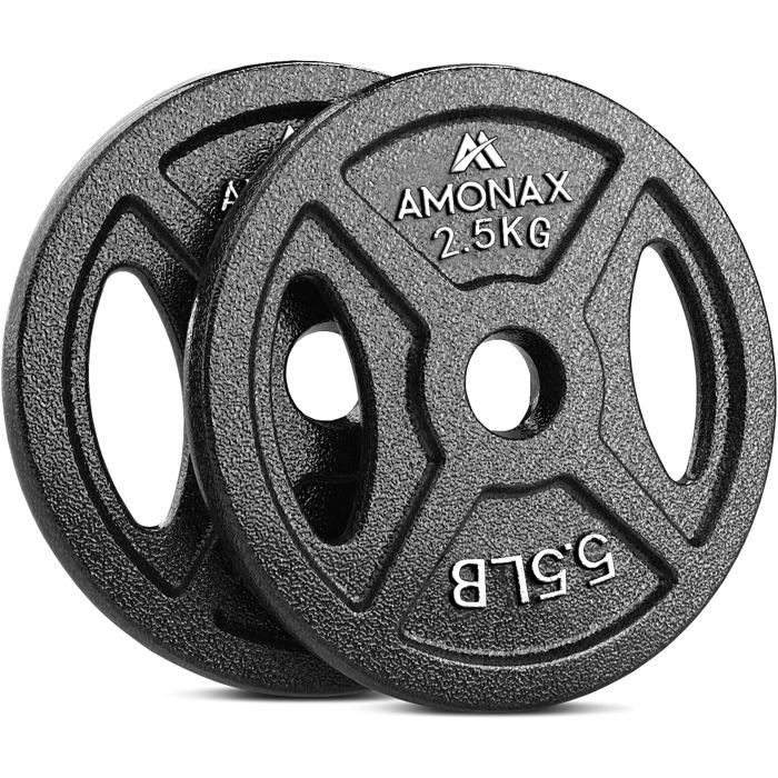 Disques de Musculation Amonax 2,5kg 5kg 10kg - Poids Olympiques en ...