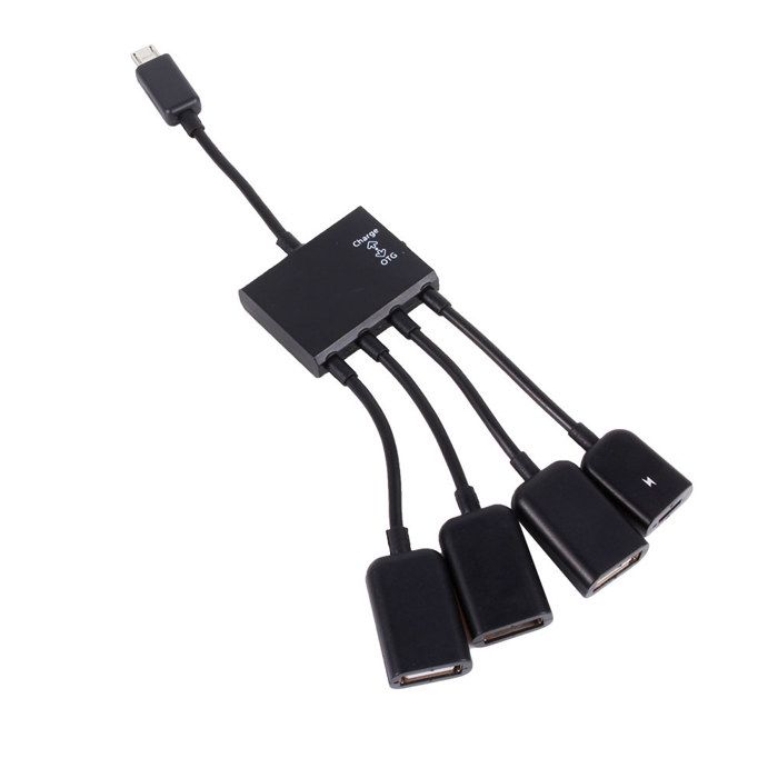 SHI- Micro USB OTG Host Hub Connector Câble adaptateur Host Host Micro ...