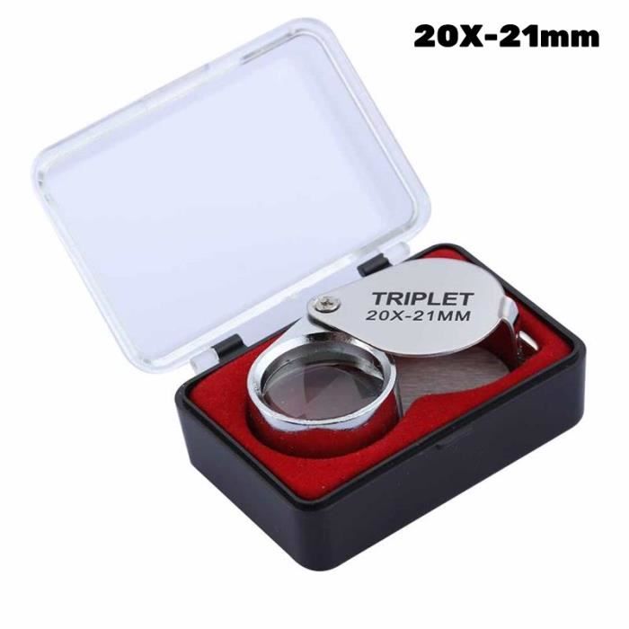 20X-21mm - Loupe En Métal Pour Observation De Bijoux Avec Les Yeux ...