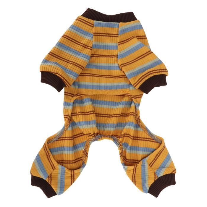 YOSOO pyjamas pour chiens à 4 pattes Pyjama rayé pour chien doux exquis ...