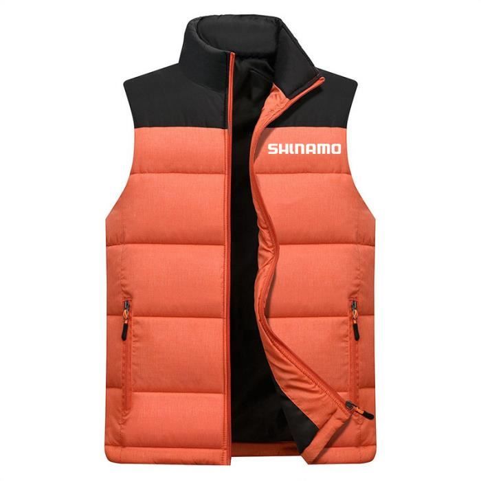 Bleu XL-Nouveau gilet chaud en coton épais pour homme, col montant, ample, grande taille ...
