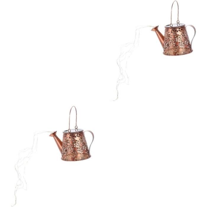 2 Pièces D'Eau Solaire Led Lumière Extérieure Décoration De La Maison Cascade Extérieure ...