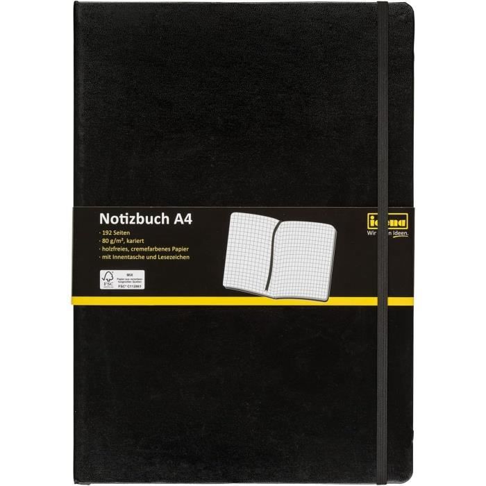 209280 Carnet De Notes Din A4, Quadrillé, Papier Crème, 192 Pages, 80 G ...