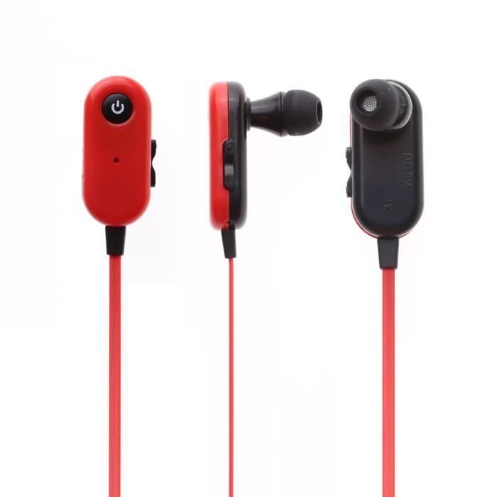 HD-230A écouteur Bluetooth avec micro(Noir+Rouge) - Cdiscount TV Son Photo