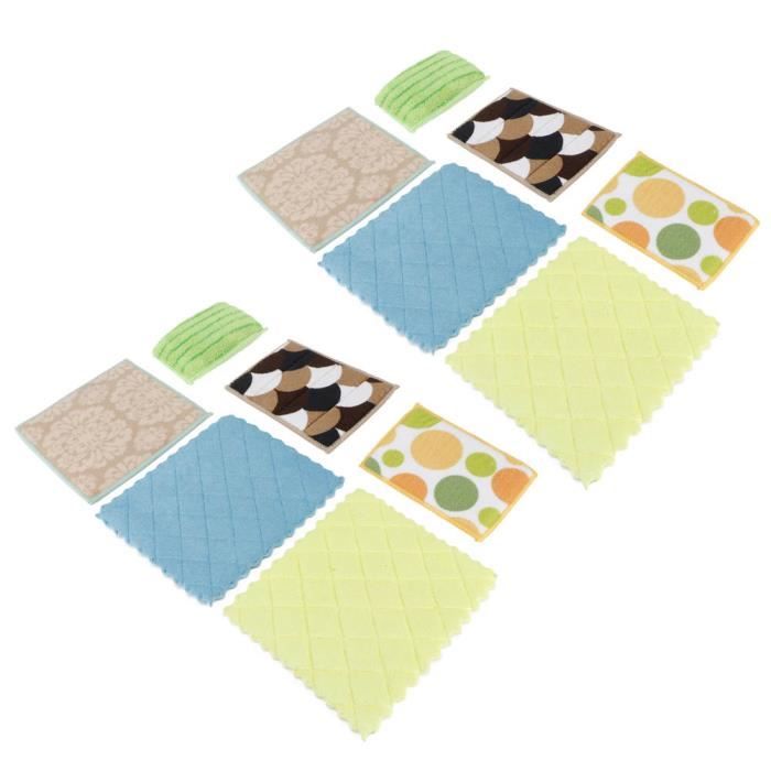 Drfeify Éponge de nettoyage 2 Ensemble Kit Éponge Torchon à Vaisselle ...