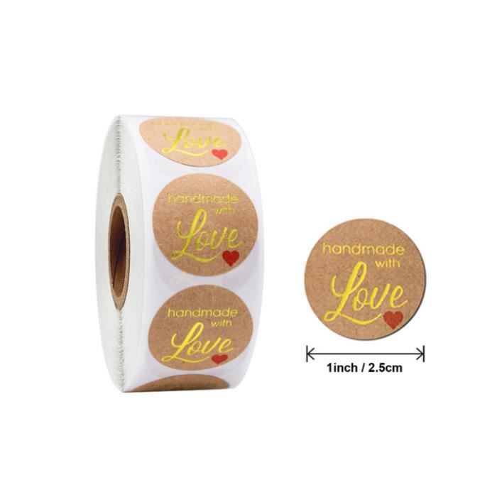 Gommettes autocollantes - D-09 - Lot de 500 - Étiquettes rondes ...