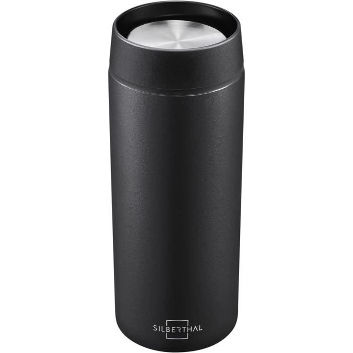 Mug Café 350Ml Inox Et Ceramiques - Mini Thermos Isotherme Noir 350Ml ...