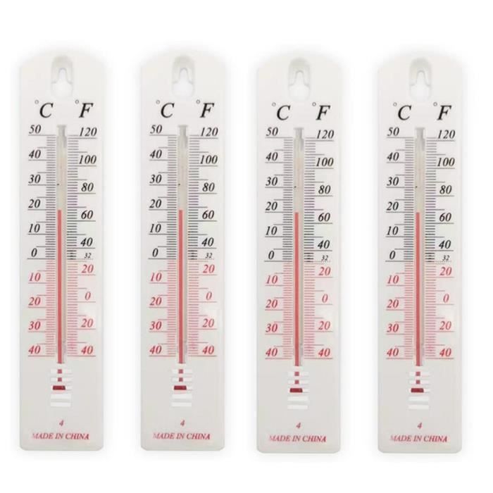 Lot De 4 Thermomètres Muraux Précis Pour Intérieur Et Extérieur Pour ...