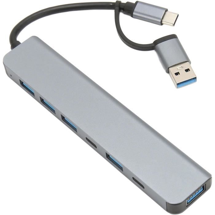 Hub Usb C Vers Usb 7 Ports, Répartiteur Usb 3.0 Pour Ordinateur ...