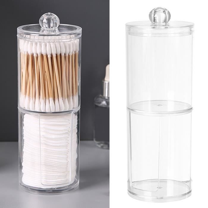 Organisateur de cotons-tiges - FDIT - Double couche - Plastique ...
