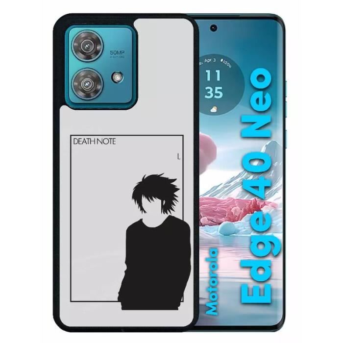Coque pour motorola edge 40 neo - death note l - silicone - noir ...