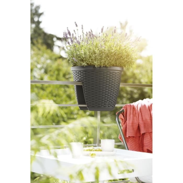 POETIC Pot Balustrade Casa Mesh 30 - Granite - Cdiscount Jardin