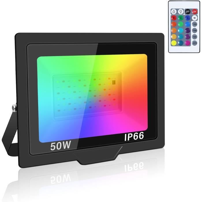 Projecteur Led Rgb Exterieur Interieur 50W, Spot Led Extérieur 16 ...