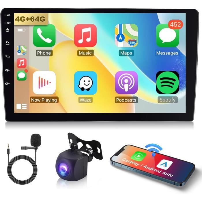 4G+64G 8 Core Android 13 Autoradio 2 Din Avec Sans Fil Apple Carplay Android Auto Gps Navi Wifi ...