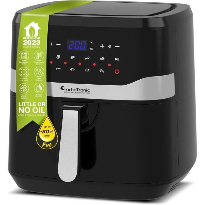 Friteuse À Air Chaud Numérique Xxl 7,5 L Noir 1800 W 12 Programmes ...
