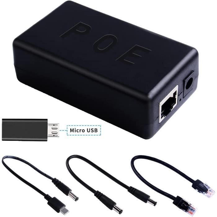 GeeekPi Gigabit USB-C Splitter PoE 48V à 5V IEEE802.3af Power Over ...