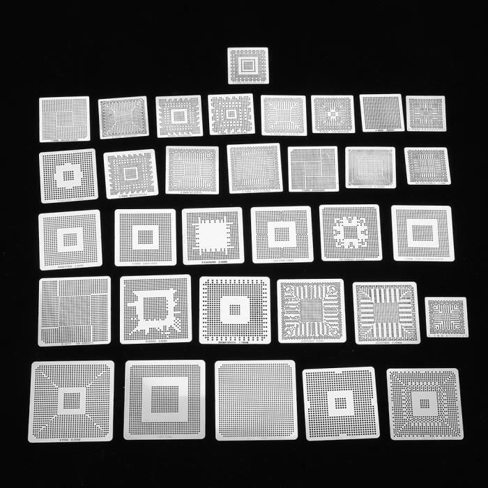 Outils de réparation BGA Reballing Stencils, BGA Rework Net, Inox for ...