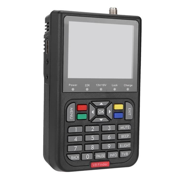 110-240V Digital V8 Signal Finder HD 1080P DVB s Signal Strength Meter ...