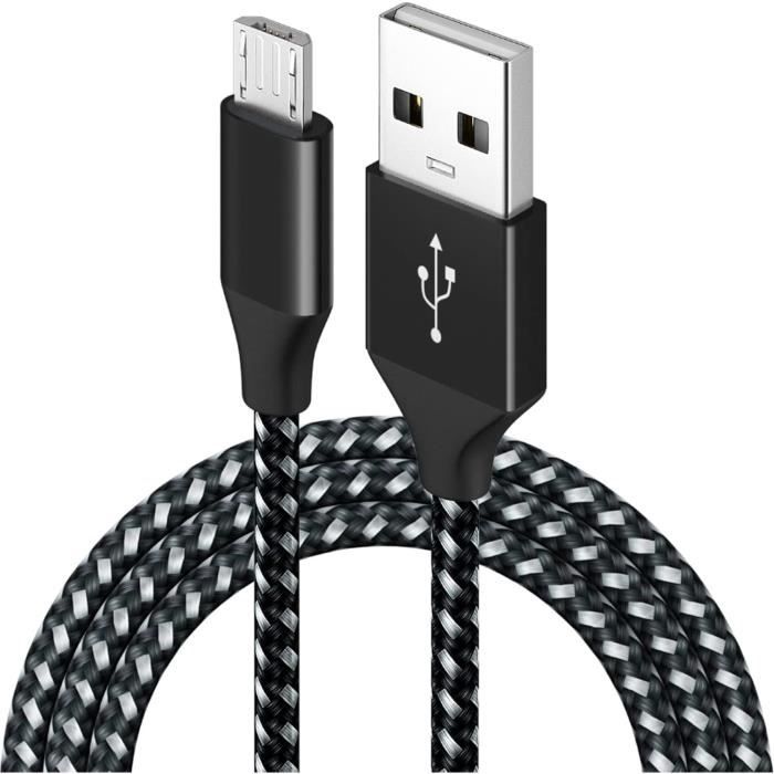 Câble Micro Usb 2M, Câble Micro Paire Mâle Usb 2.0A, Câble De Charge ...
