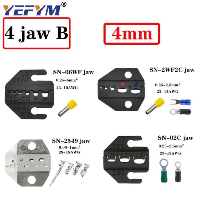 PINCE DE SERRAGE,4 jaw B--SN pince à sertir mâchoire 06WF - 2546B - 02C - 06 - 48B - 48BS - 2549 ...