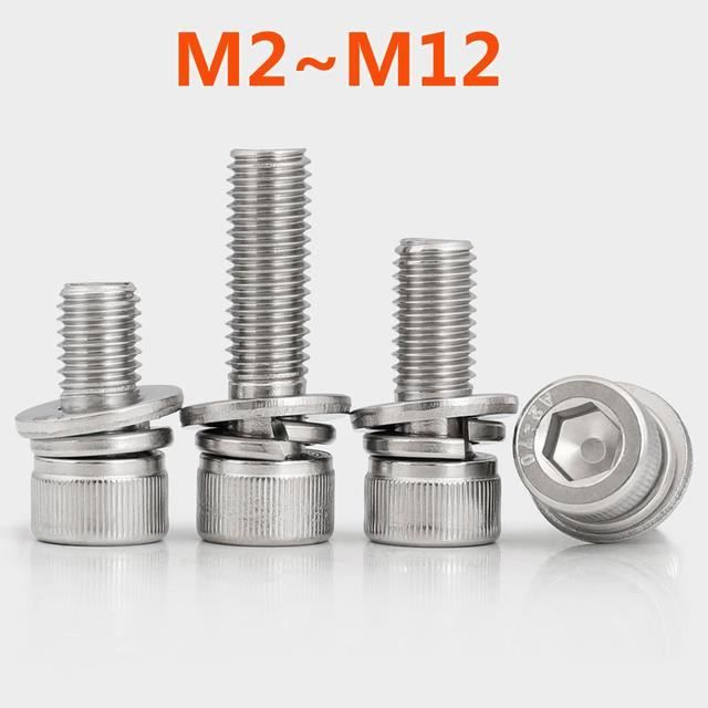 VISSERIE,M12 (1 Set)-25mm--Tête de bouchon à douille hexagonale en ...