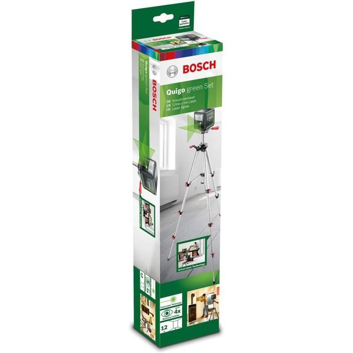 Laser lignes Quigo Green de Bosch avec trépied (alignement facile et ...