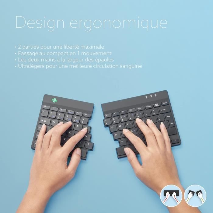 Clavier Divisé R-Go, Design Ergonomique Avec Clavier Divisé Et ...