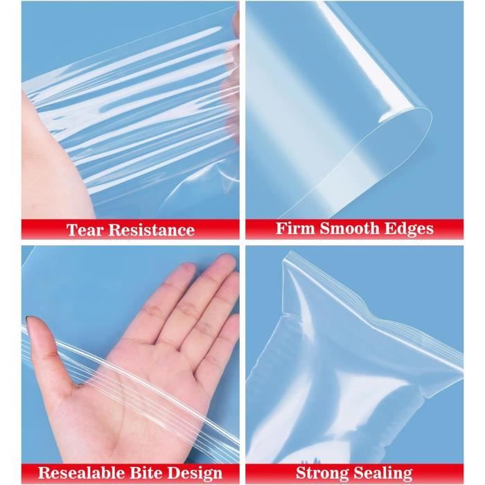 Sachet Plastique Transparent, Sachets Plastiques Refermables, Sac A ...