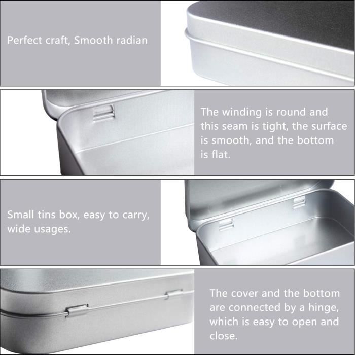 6 Pcs Boîtes Metal Petite Boîte Rangement Malle De Rangement Metal ...