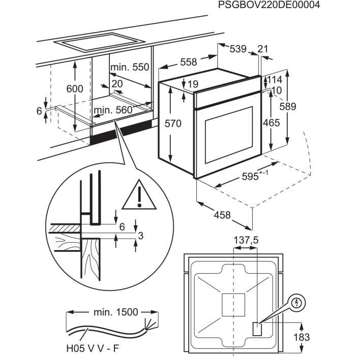 Four encastrable multifonction pyrolyse - ELECTROLUX - COH4P06BX3 ...