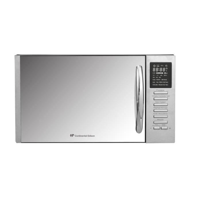 CONTINENTAL EDISON Micro-ondes combiné CEMO25SG13J - Porte miroir - 25L - 900 W - Grill 1000 W ...