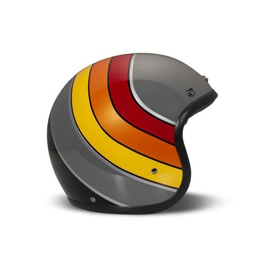 Jet Helm Cafe Racer DMD RETRO Curve Grau Rot Gelb taille S - Cdiscount Auto