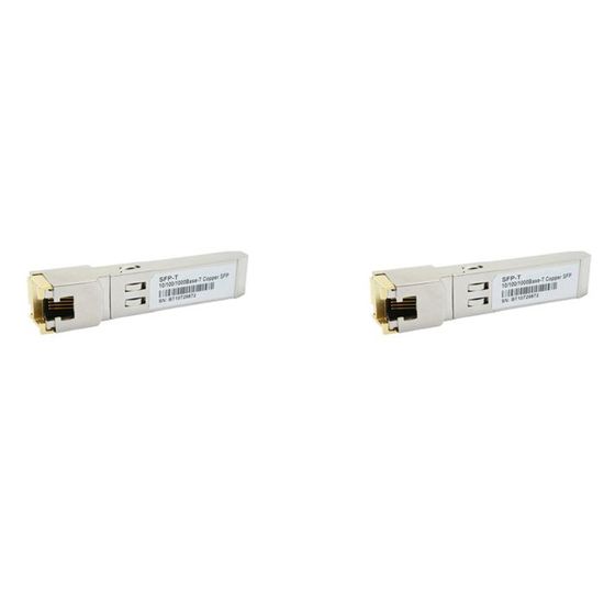 2X Module Gigabit RJ45 SFP 10/100/1000Mbps SFP Émetteur-Récepteur RJ45 ...