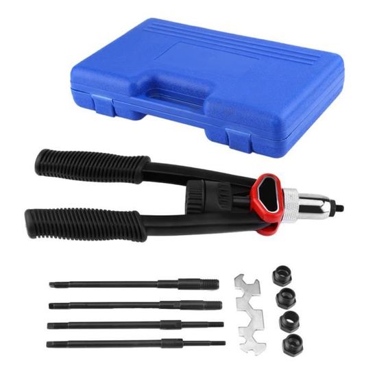 Ensemble d'écrou à main / kit de riveteuse de filetage pistolet à riveter avec embouts 5 mm, 6 ...