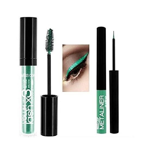 Kit Mascara Vert Volum Lash + Metaliner Eye Liner Tracé Précis Vert ...