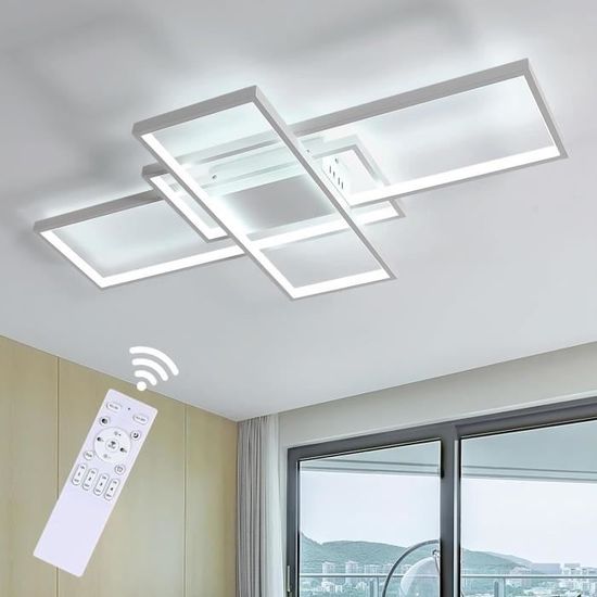 Plafonnier Led, 120W 13500Lm Dimmable Luminaire Plafonnier, 140Cm Plafonnier Led Avec ...