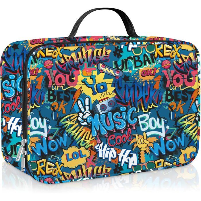 TRAHOO-Sac Isotherme Repas Enfant Graffiti de Rue Petit Lunch Box ...