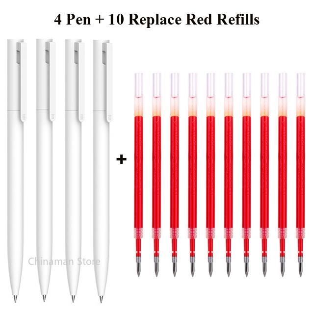 4 stylos 10 recharges rouges-stylo à bille Mi pour recharge de Gel, 0 ...