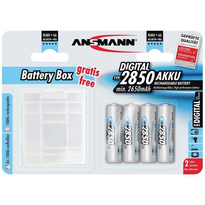 Pile rechargeable LR6 (AA) NiMH Ansmann 2850 mAh 1.2 V 1 set ...