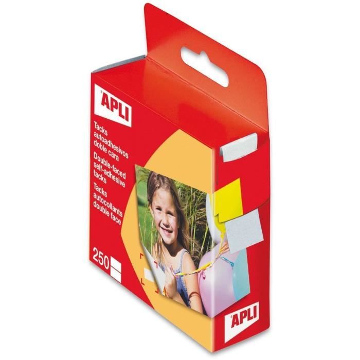Pastilles Double face APLI - Mixte - 12 x 16 mm - N'endommage pas les ...