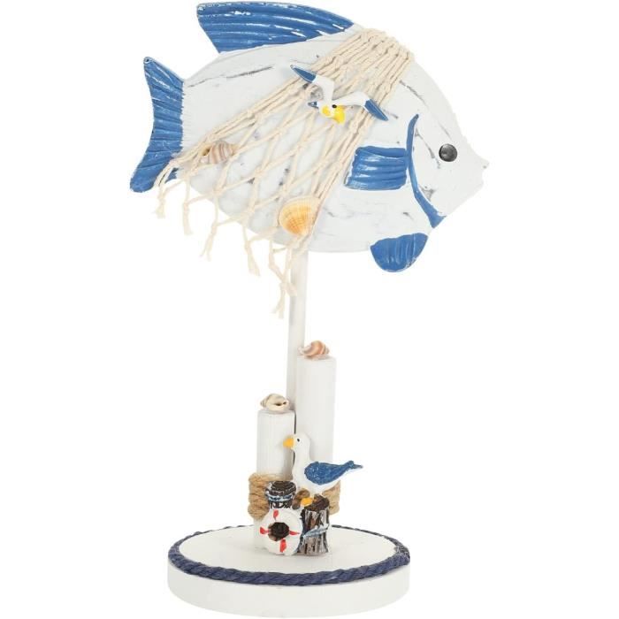 Statue De Poisson En Bois Sculpture Nautique De Poisson Côtier Sur Le ...